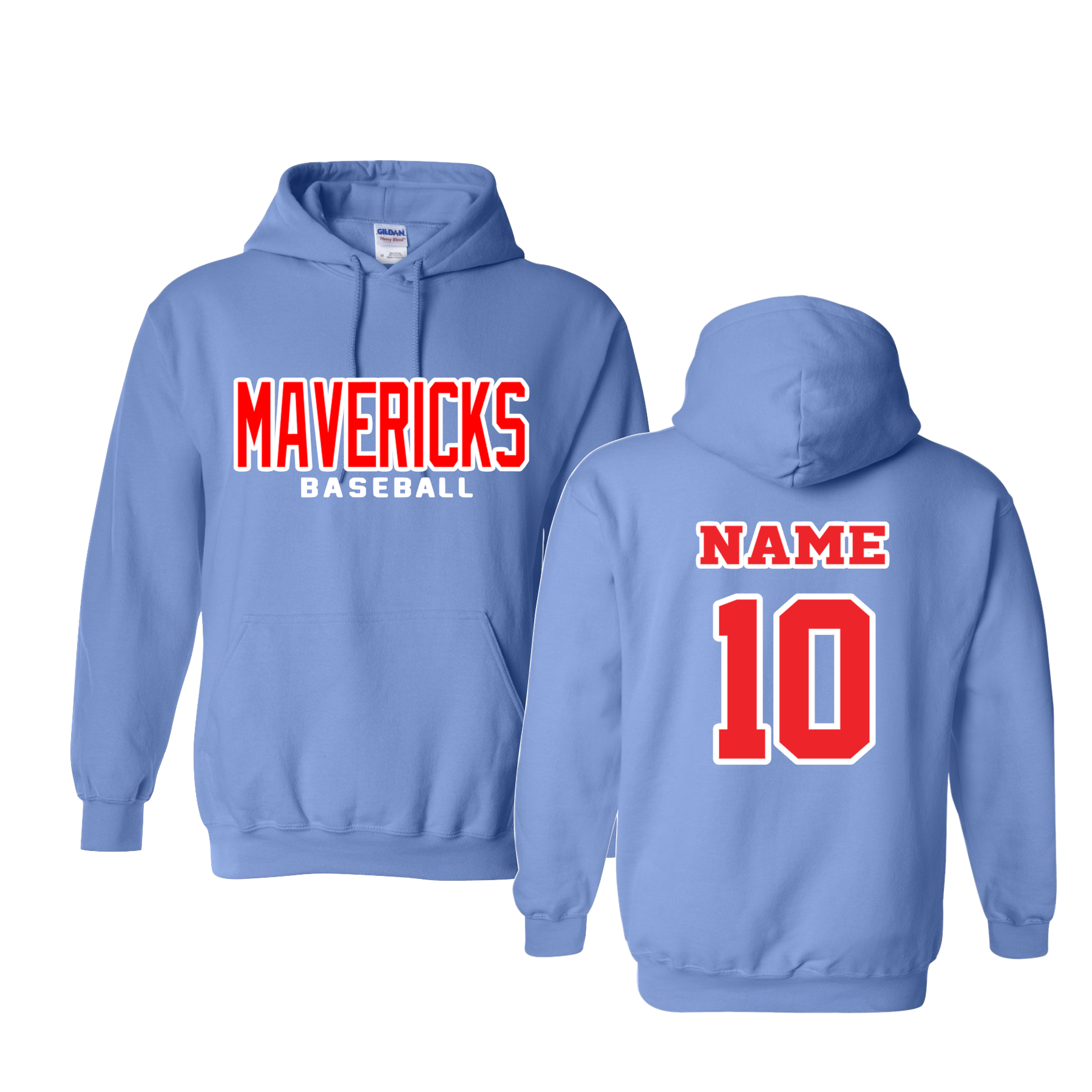 MAVERICKS BASEBALL-PLAYER HOODIE – Razzle Dazzle Designs & More